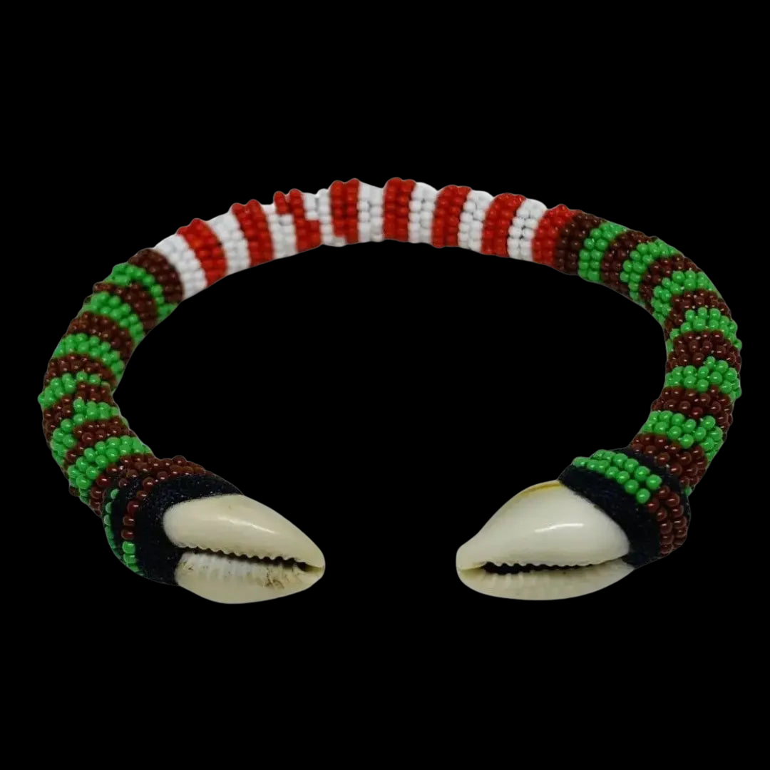 Traditional Orula Ildé – Shangó Bracelet with Cowrie Shells